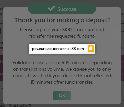 How to deposit using Skrill? – Asianconnect Help Center